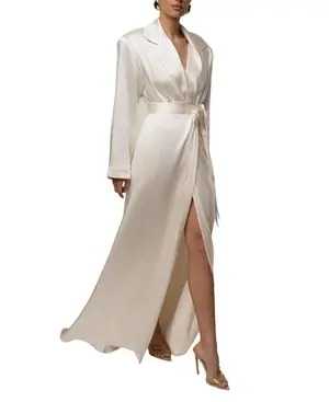 JLUXLABEL Satin Embrace Maxi Dress - Ivory