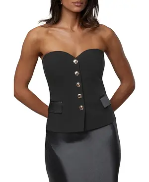 JLUXLABEL Button Front Vest Black