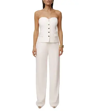 JLUXLABEL Button Front Vest - Ivory