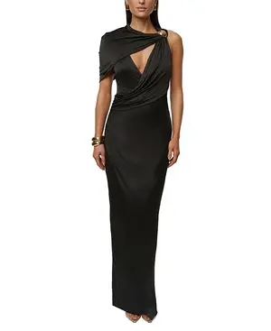 JLUXLABEL Enchanted Drape Maxi Dress - Black