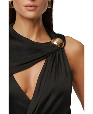 JLUXLABEL Enchanted Drape Maxi Dress - Black