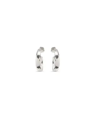 UNODE50 Sterling Plated Wide Hoop Earrings