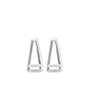 UNODE50 Tone Open Triangle Stud Earrings