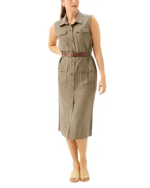 Karen Kane Sleeveless Midi Shirtdress