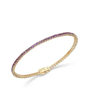 Bloomingdale'S Gemstone Tennis Bracelet In 14k Yellow Gold - Amethyst