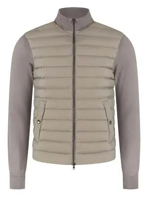 Herno Zip-up Cardigan With Textured Detailing - Ivory