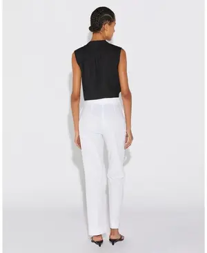 CALLAS MILANO Olympia Sleeveless Poplin Top - Black