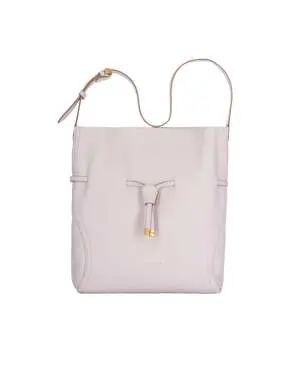 GIANNI CHIARINI GIANNI CHIARINI Textured Leather Shoulder Bag With Drawstring Detail Sabbia