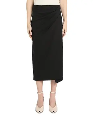 Marella Draped Wool Blend Skirt