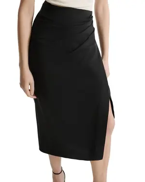 Marella Draped Wool Blend Skirt