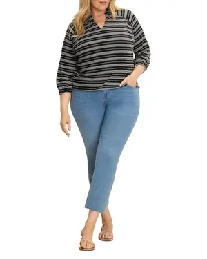 NIC+ZOE Dashing Stripe Knit Top