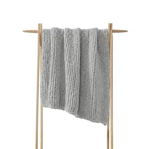 SUNDAY CITIZEN Snug Chunky Knit Throw - Cloud Grey