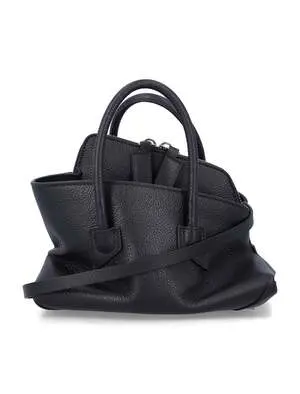 Attico The Paint Mini Top-handle Handbag - Nero