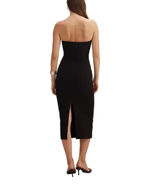 EVER NEW Betty Strapless Bodycon Midi Dress