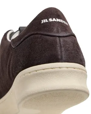 JIL SANDER Leather Lace-up Sneakers - Magnet