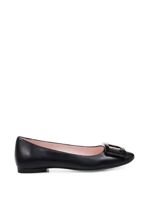 ROGER VIVIER Gommettine Leather Ballerina Flats