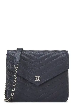 Chanel Caviar Chevron Envelope Wallet On Chain