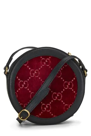 Gucci Gg Velvet Ophidia Round Shoulder Bag