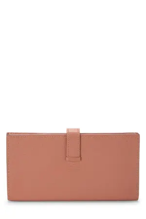 Hermès Rose Tea Chevre Bearn Soufflet Wallet