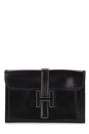 Hermès Box Calf Jige - Black