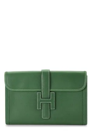 Hermès Hermès Courchevel Jige PM Clutch Green