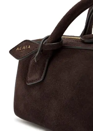 Alaïa Le Teckel Suede Clutch - Brown