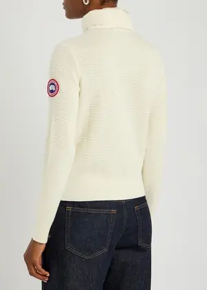 Canada Goose Hybridge Padded Shell And Wool-knit Jacket