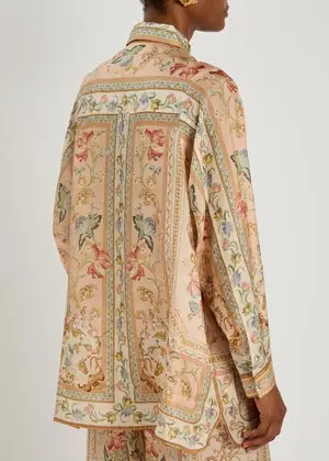 Zimmermann Roselight Printed Silk Shirt