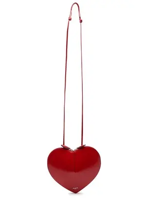 Alaïa Le Coeur Glossed Leather Cross-body Bag - Red