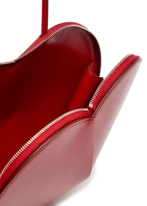 Alaïa Le Coeur Glossed Leather Cross-body Bag - Red