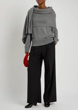 ARMARIUM Alida Scarf-effect Wool And Cashmere-blend Jumper