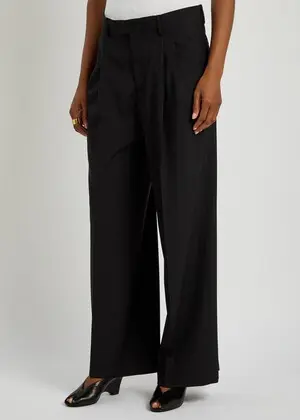 ARMARIUM Giorgia Pleated Wide-leg Wool Trousers