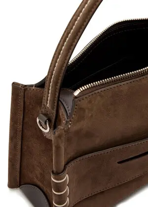 JW Anderson Suede Loafer Shoulder Bag - Brown