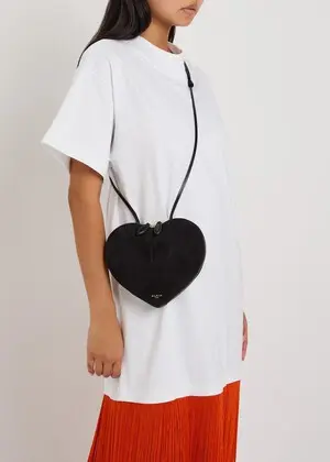 Alaïa Le Coeur Suede And Leather Cross-body Bag