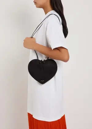 Alaïa Le Coeur Suede And Leather Cross-body Bag