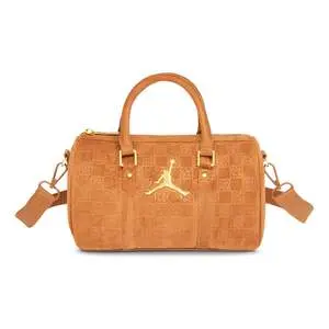 JORDAN Suede Monogram Mini Duffel - Cognac
