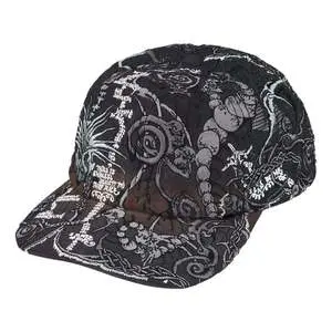 Supreme Embroidered Mesh Back 6-panel Cap - Black