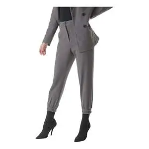 HOUSE OF CENMAR Double Breasted Tailored Pants - Gray
