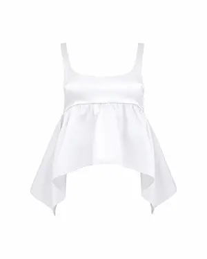 Azeeza Esme Cupro Satin Top - White