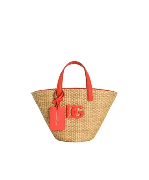 Dolce & Gabbana Straw Coffa Bag - Nude
