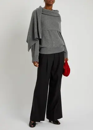 ARMARIUM Pleated Wide-leg Wool Trousers