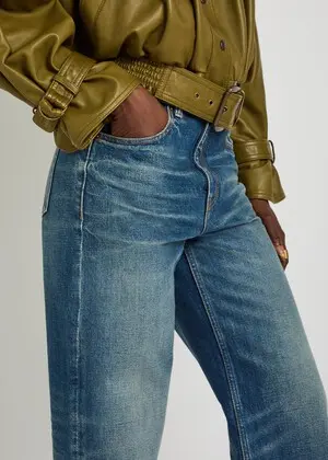 Chloé Distressed Straight-leg Jeans
