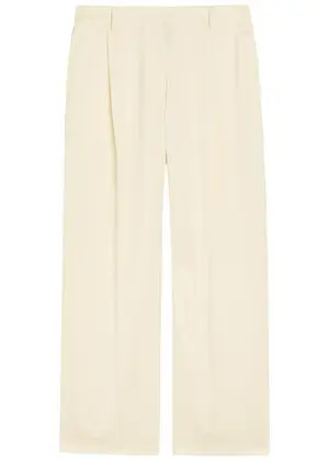 LA DOUBLEJ LA DOUBLE J Pleated Wool Wide-Leg Trousers
