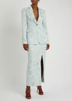 PATRICK MCDOWELL Alice Floral-jacquard Woven Blazer