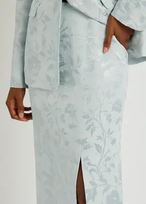 PATRICK MCDOWELL Tatiana Floral Jacquard Woven Maxi Skirt
