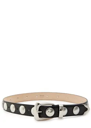 Khaite Benny Studded Leather Belt - Black