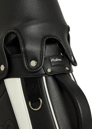 MALBON Embroidered Faux Leather Golf Cart Bag
