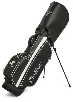 MALBON Embroidered Faux Leather Golf Cart Bag