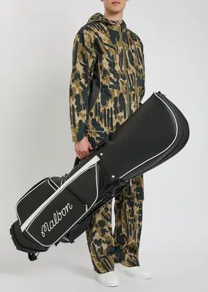 MALBON Embroidered Faux Leather Golf Cart Bag