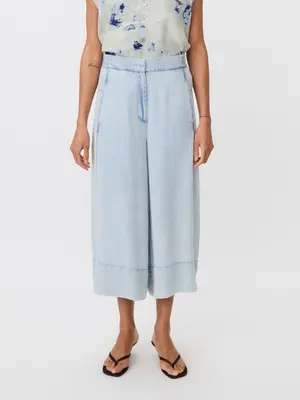 MASAI COPENHAGEN Maportia Wide-leg Denim Culotte Trousers - Light Denim